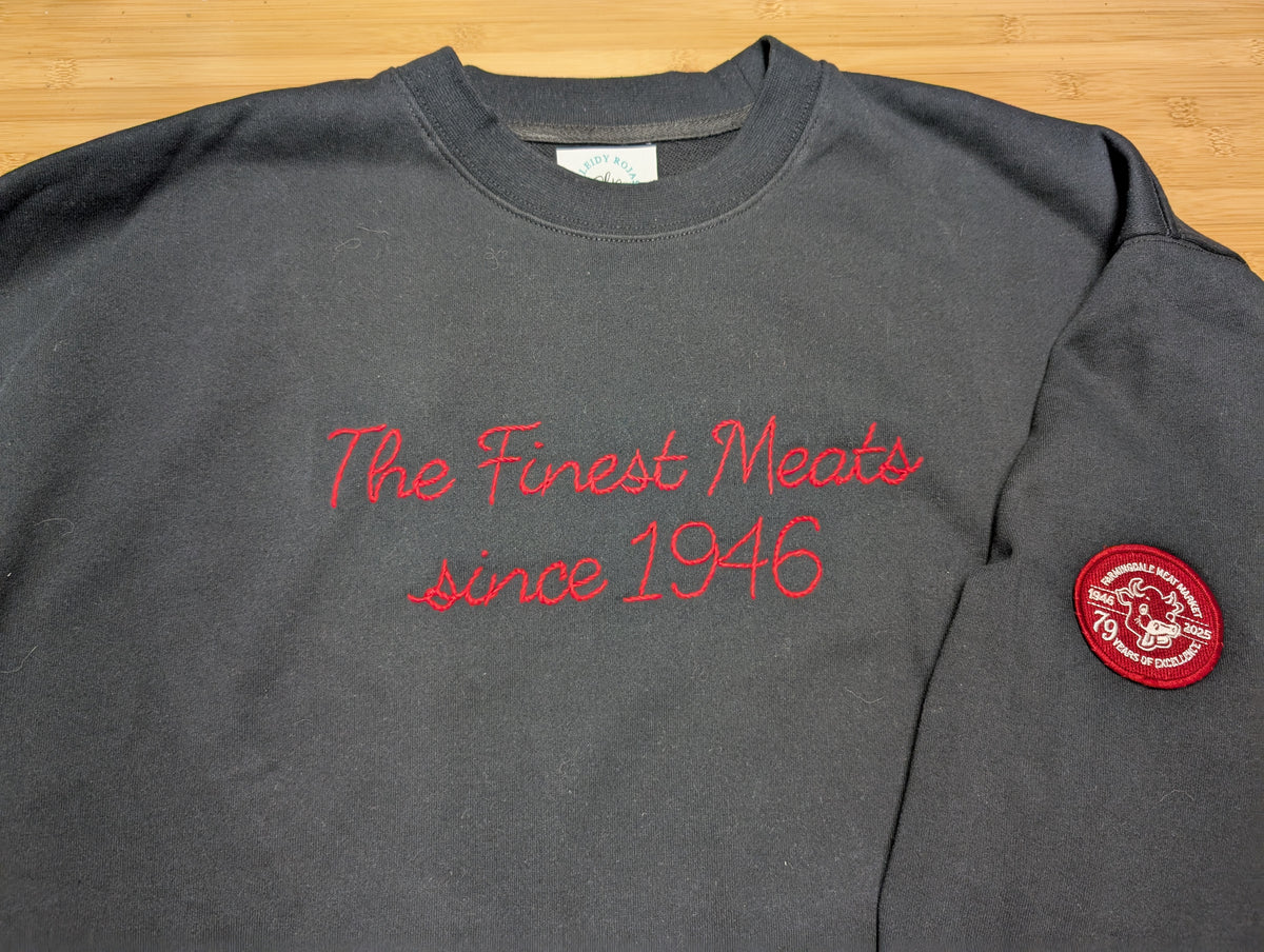 Hand Embroidered Farmingdale Meat Market Sweatshirt